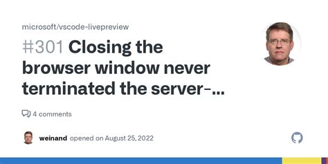 Closing The Browser Window Never Terminated The Server Logging Terminal Task · Issue 301