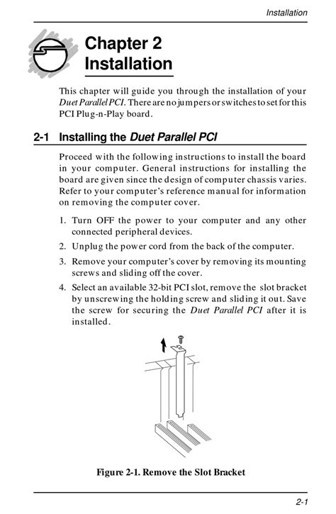 Siig Duet Parallel Pci Installation Manual Pdf Download Manualslib