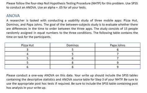 solved please follow the four step null hypothesis testing