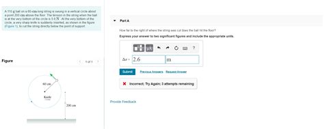 Solved A 110 G Ball On A 60 Cm Long String Is Swung In A