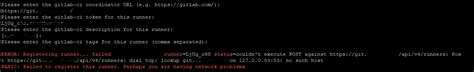 Linux Unable To Register Git Runner On Local Network Server Stack