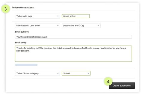 workflow how to solve a ticket automatically after a certain amount of