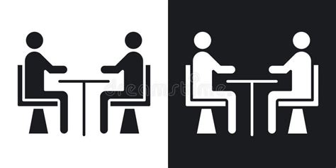 Interview Thin Line Vector Icon Set Stock Illustration Illustration