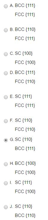 Question 7 4 Points Certain Crystal Structures Are