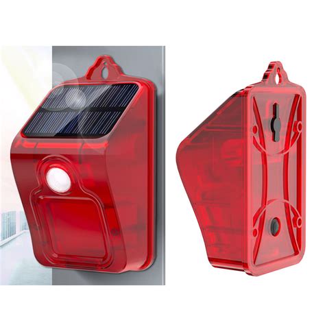 120db Home Security Loud Siren Strobe Light Siren Motion Sensor Alarm Solar Alarm Siren And