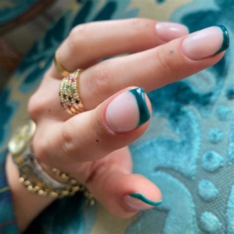 Teal French Tip Nails 40 Designs To Try This Month Nail Designs Daily