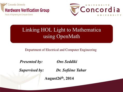 ppt linking hol light to mathematica using openmath powerpoint