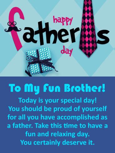You Deserve It Happy Fathers Day Card For Brother Birthday