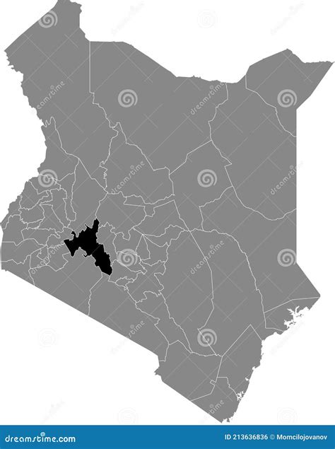 Location Map Of The Nakuru County Of Kenya Stock Vector Illustration Of Bomet Countries