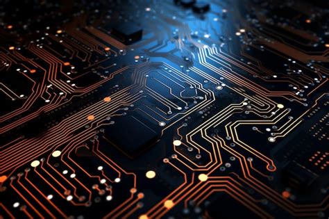 Premium Ai Image Circuit Board Background Generative Ai