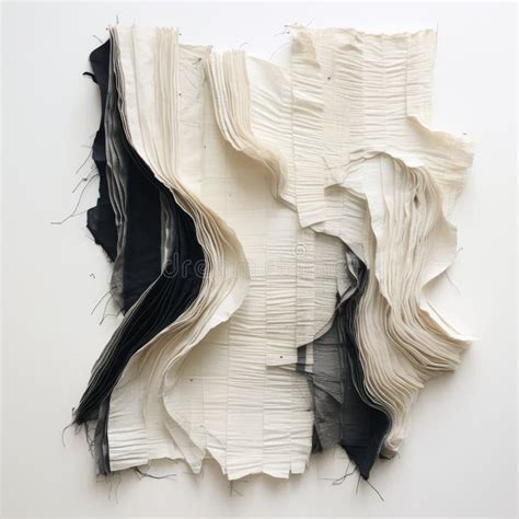 Minimal Textile Art Layered Fibers Jagged Edges And Flowing Fabrics