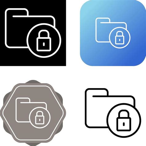 Secure Folder Vector Icon 40653234 Vector Art At Vecteezy