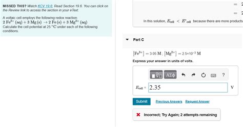 Solved Calculate The Cell Potential At 25 ∘c Under Each Of
