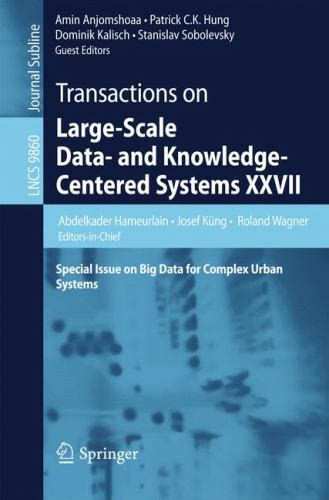 Lecture Notes In Computer Science Ser Transactions On Large Scale Data And Knowledge Centered