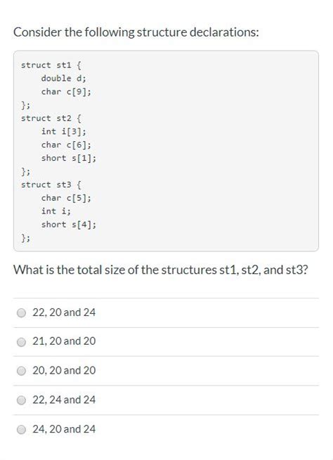 Solved Consider The Following Structure Declarations Struct