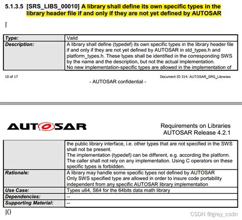 1085 Autosar Srs Libraries 学习笔记2 Autosar Library库函数不需要接口 Csdn博客