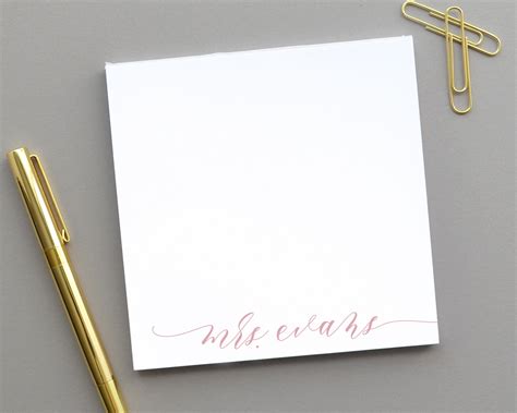 Modern Calligraphy Script Notepad Augusta Joy