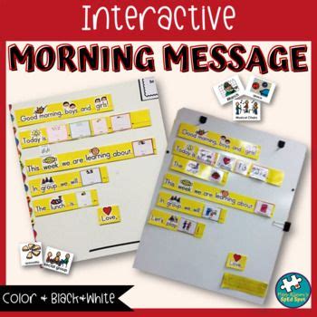 Interactive Morning Message For Preschool Elementary Or Special