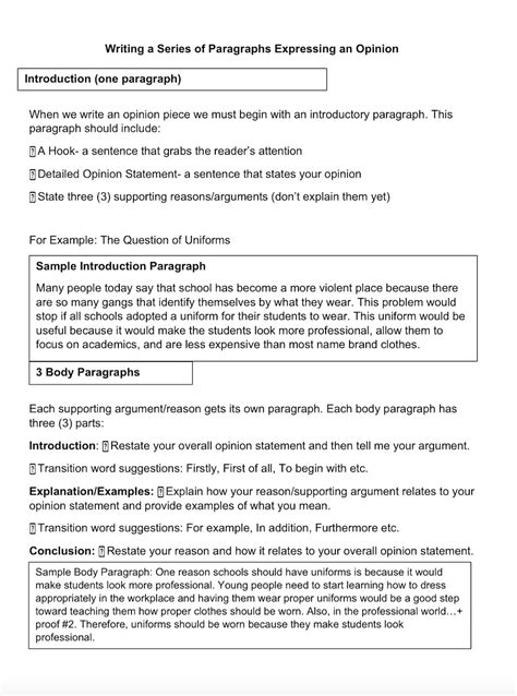 [solved] writing a series of paragraphs expressing an opinion