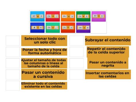 Formulas De Atajos De Excel Match Up
