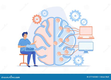 Brain With Digital Circuit And Programmer With Laptop Machine Learning Artificial Intelligence