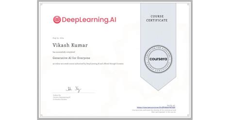 vikash kumar singh on linkedin completion certificate for generative
