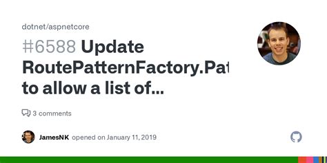 Update Routepatternfactorypattern To Allow A List Of Parameter