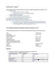 Q2 Variable And Absorption Costing Docx AF201 Tutorial Chapter 7 7 19 Appendix What Is The