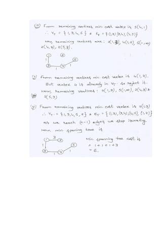 Unit 3 Greedy Method Prim S Algorithm Kruskal S Algorithm Pdf Programming Languages Computing