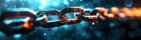 blockchain border with interconnected nodes and copy space concept as a