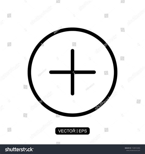 Plus Add Button Icon Vector Illustration Stock Vector Royalty Free 1728916300 Shutterstock