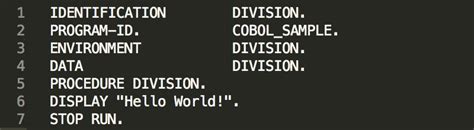 Cobol言語のプログラム構成を理解しよう！｜基礎ガイド ｜ Cobol入門サイト