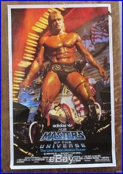 Orig Vtg 1987 Masters Of The Universe Poster Adidas Hails 25 X 40