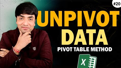 How To Unpivot Data In Excel Using Pivot Table Method Youtube