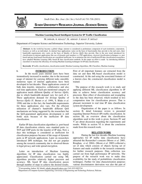 Pdf Machine Learning Based Intelligent System For Ip Traffic Classification