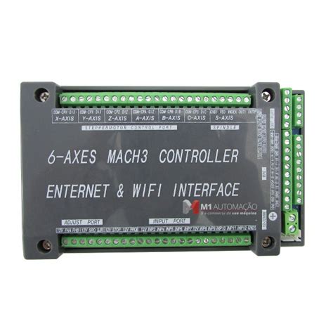 Interface Placa Controladora CNC Porta Ethernet Wifi Eixos NVEM para Mach M Automação