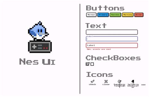 Customizable Flutter Ui Library Inspired By Old 8bits Video Games