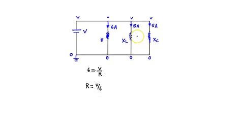 Solved You Have A Parallel Rlc Circuit With 6 A Trough The Resistor 8 A Through The Inductor