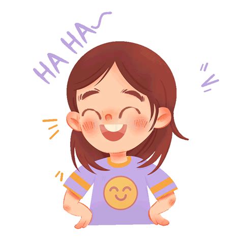 开心卡通女孩图片 千图网