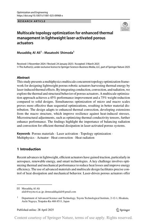 Multiscale Topology Optimization For Enhanced Thermal Management In Lightweight Laser Activated