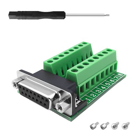 Yimateeco Db9 Breakout Board Db9 Female To Screw Terminal Block Rs232 D Sub To 9pin Solderless