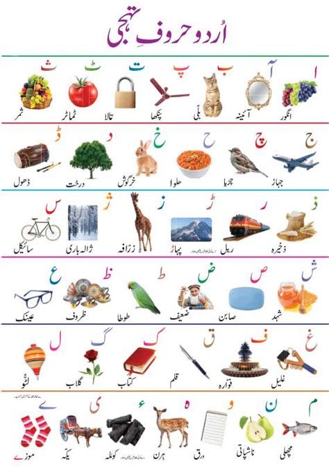 Urdu Alphabet Flashcards Huruf E Tahajji Cards 5r Size Printable Urdu