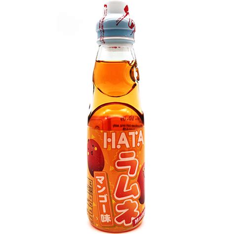 Hatakosen Ramune Mango Flavoured Carbonated Japanese Soft Drink 200ml Randd Tea Bubble Tea