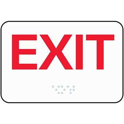 Exit Sign ADA Braille Signs Seton Canada