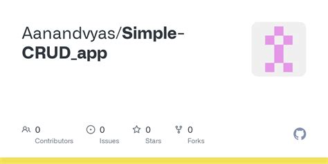 Github Aanandvyassimple Crudapp