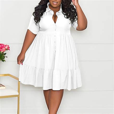Plus Size White Dress