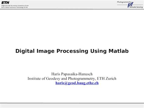 Pdf Digital Image Processing Using Matlab University Of Maryland