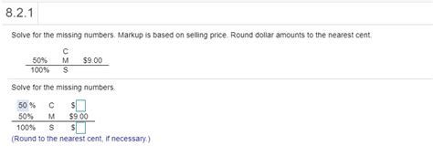 Solved Solve For The Missing Numbers Markup Is Based Chegg Com