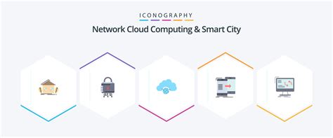 Network Cloud Computing And Smart City 25 Flat Icon Pack Including Sharing Infrastructure