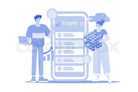 People Using Blockchain Technology Colourbox